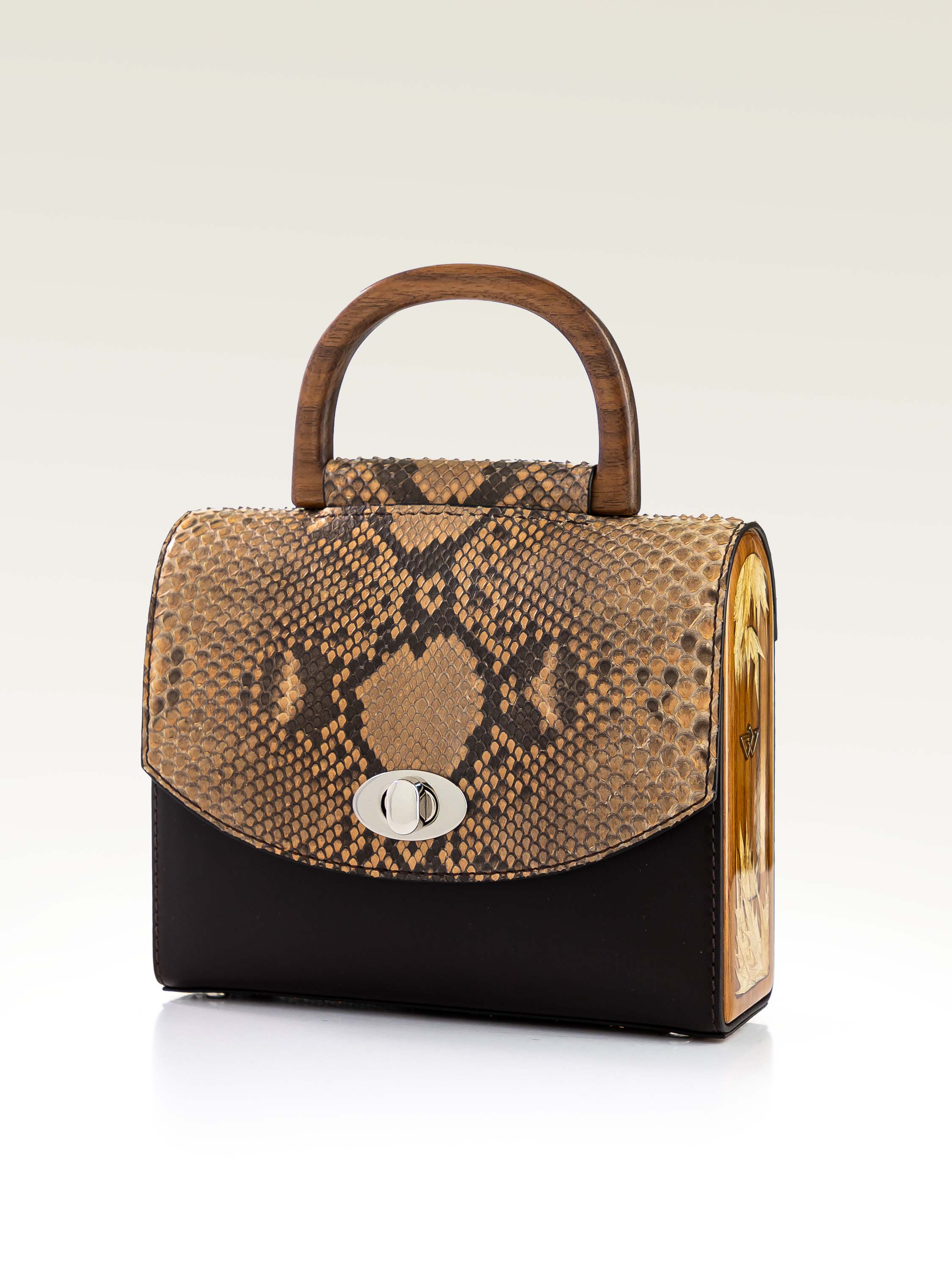 AURORA INDIAN BROWN PYTHON – Blackwoodbags